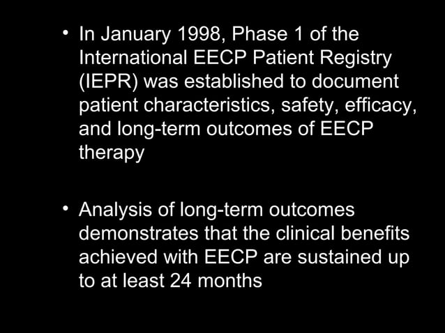 Enhanced external counterpulsation (eecp) role in | PPT | Heart and ...