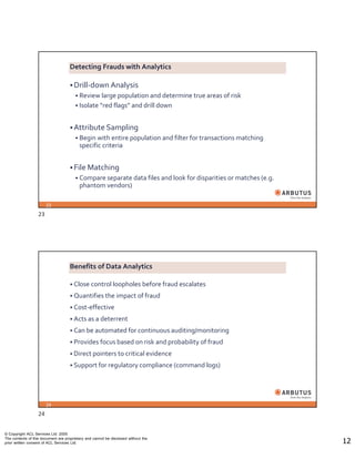 Enhanced fraud detection with data analytics | PDF | Web Conferencing | Computer Software and ...