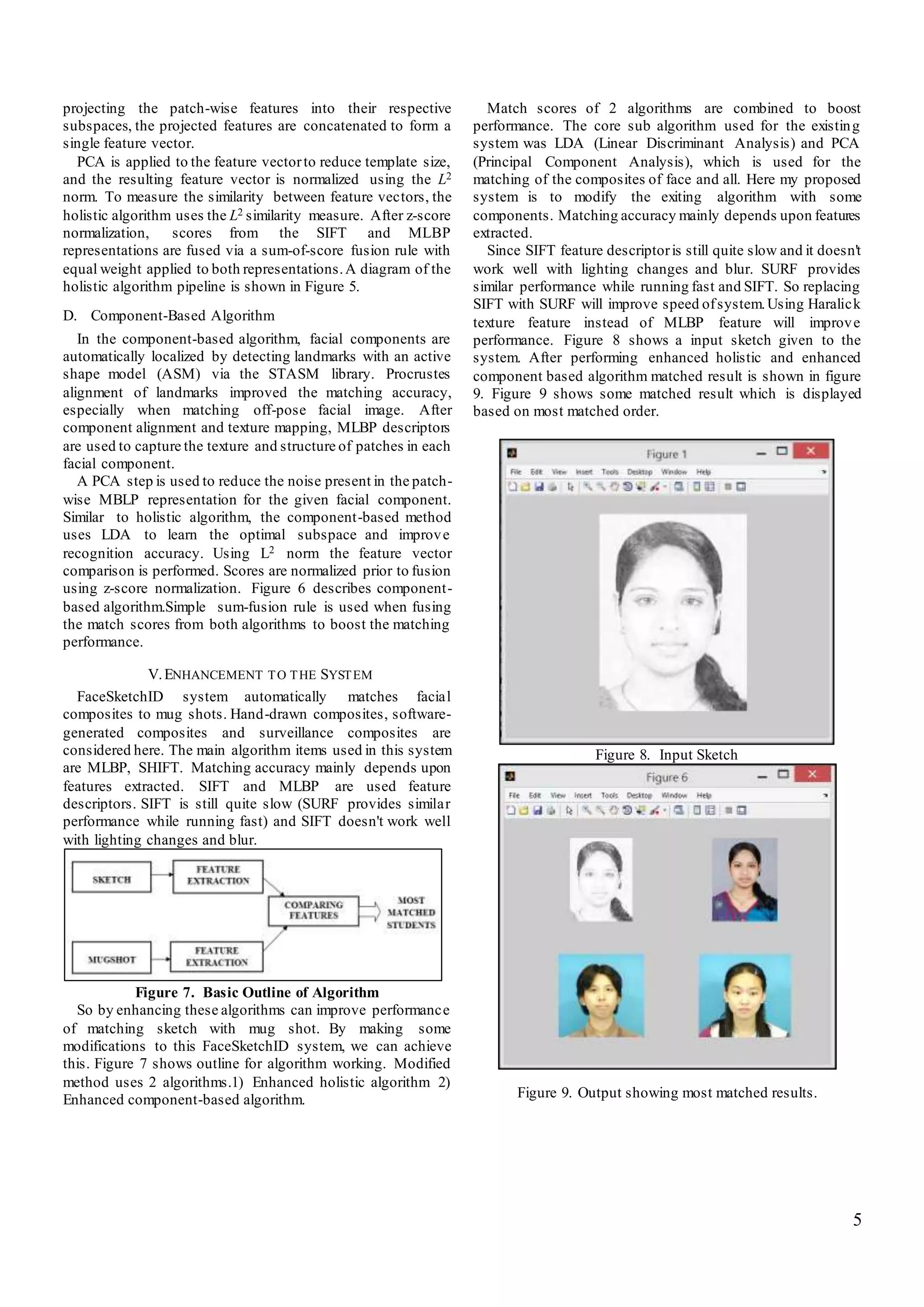 sketch to photo matching in criminal investigations | DOCX