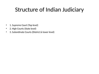 We define the function of the judiciary for upsc | PPTX