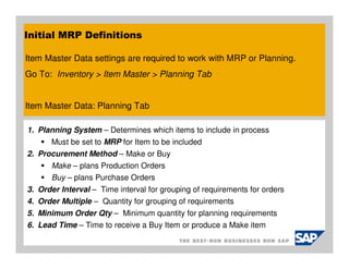 Enhanced material planning for sap business one | PPT