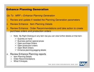 Enhanced material planning for sap business one | PPT