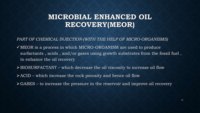 USE OF MICROBES IN OIL RECOV. | PPTX | Chemistry | Science