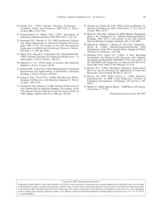 Enhanced Oil Recovery – An Overview used in oil and gas wells | PDF