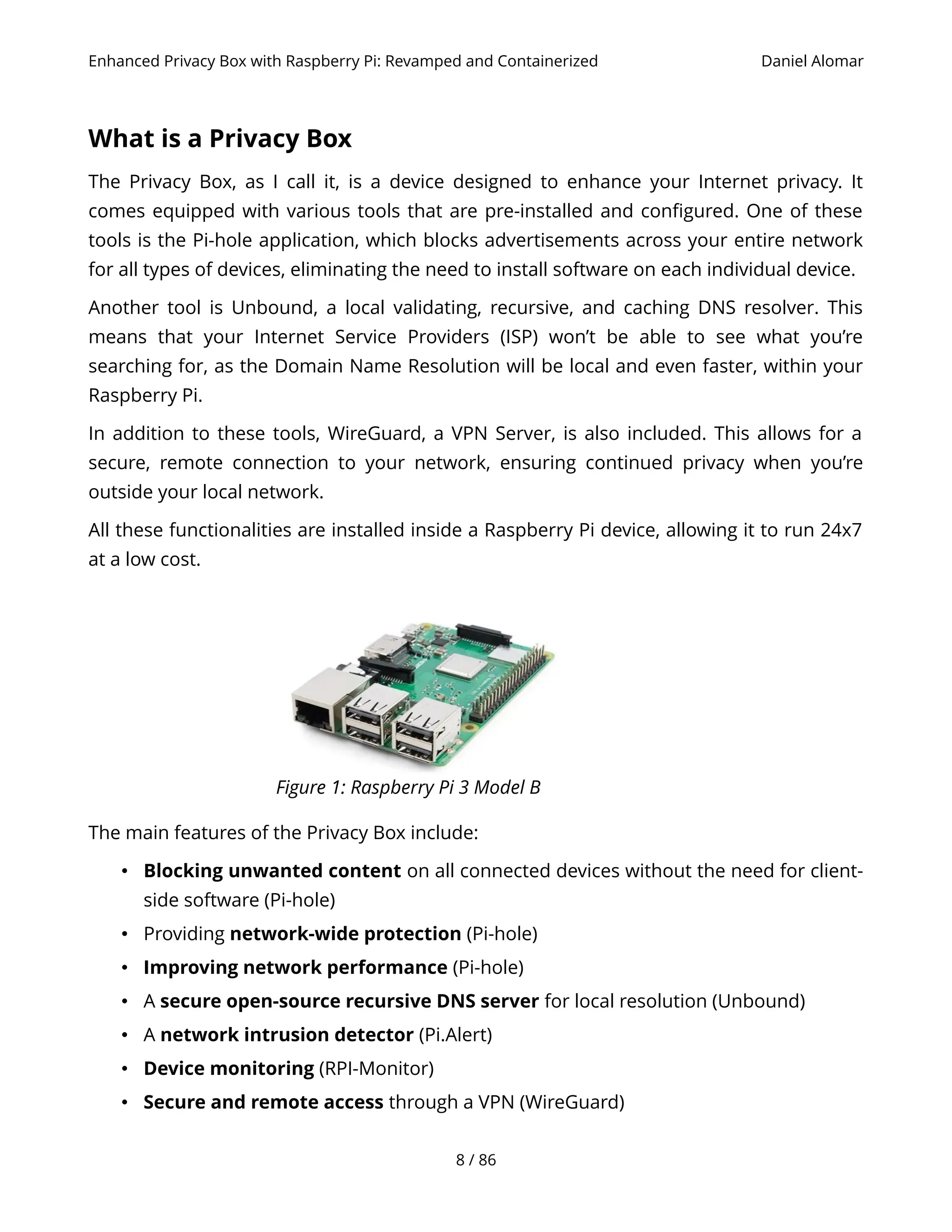 Enhanced Privacy Box with a Raspberry Pi | PDF