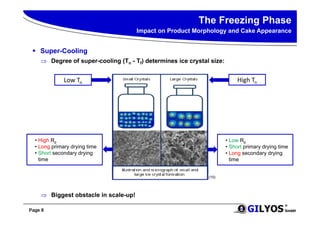 Enhanced Process / Product Understanding and Control in Freeze Drying ...