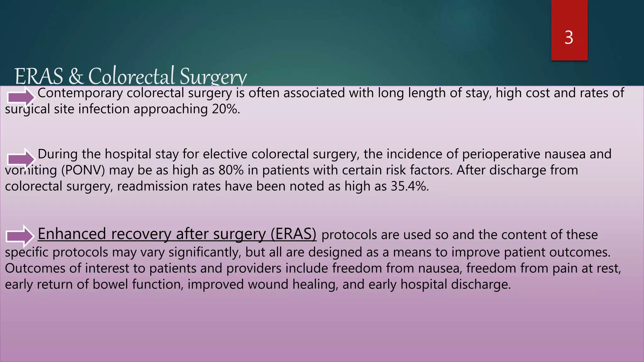 Enhanced Recovery After Colorectal Surgery | PPTX