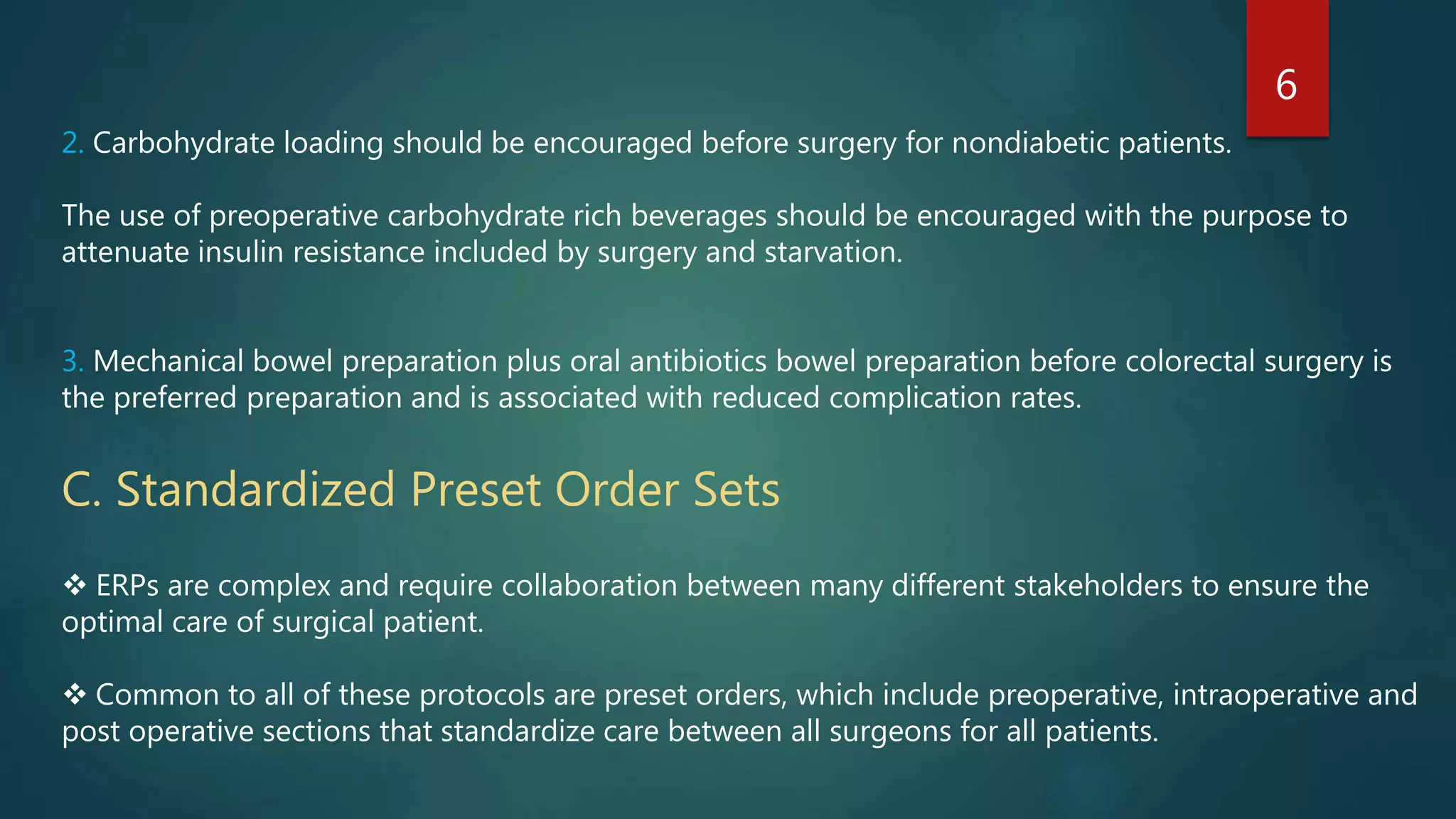 Enhanced Recovery After Colorectal Surgery | PPTX