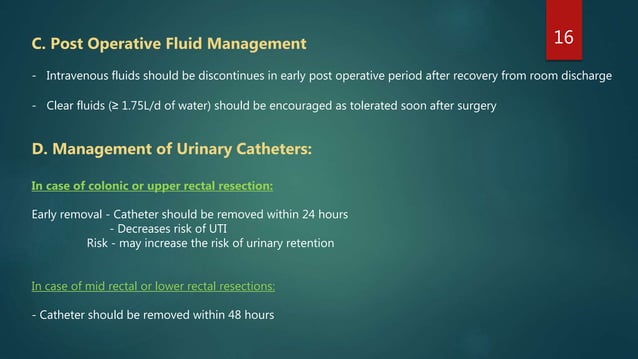 Enhanced Recovery After Colorectal Surgery | PPTX | First Aid | Injuries