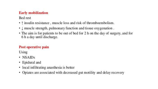 Enhanced recovery after surgery (eras) | PPT