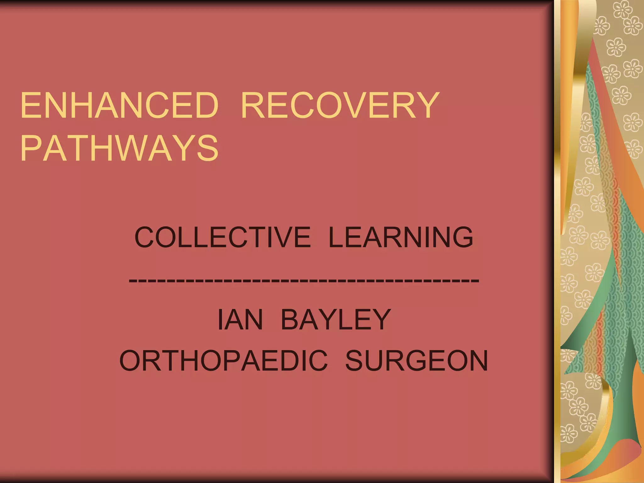 Enhanced recovery pathways | PDF