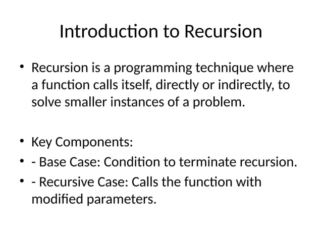 Enhancedrecursionpresennnnntationpptx 