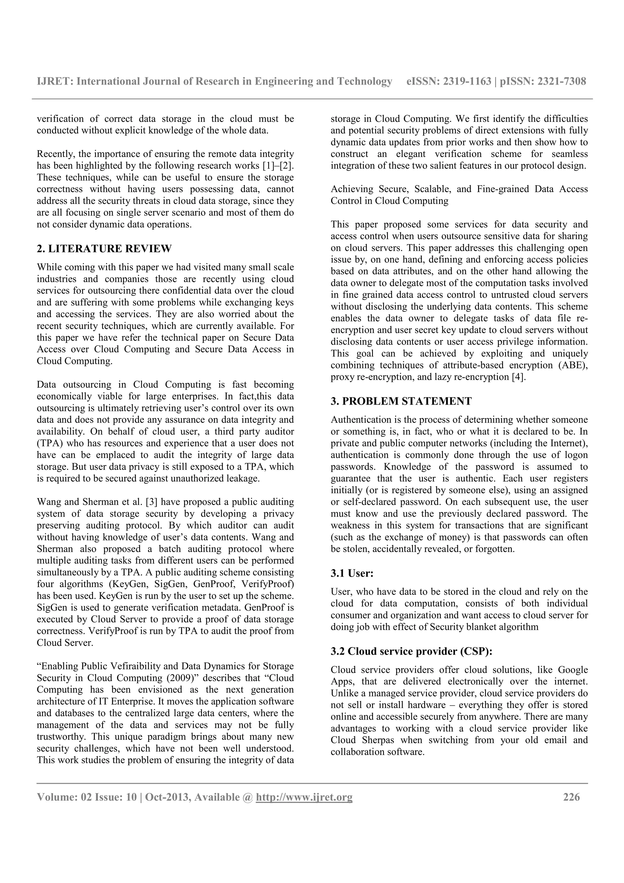 Enhanced Security Framework To Ensure Data Security Pdf