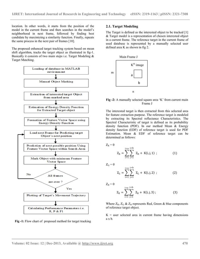 Enhanced Target Tracking Based On Mean Shift Algorithm For Satellite Imagery Pdf