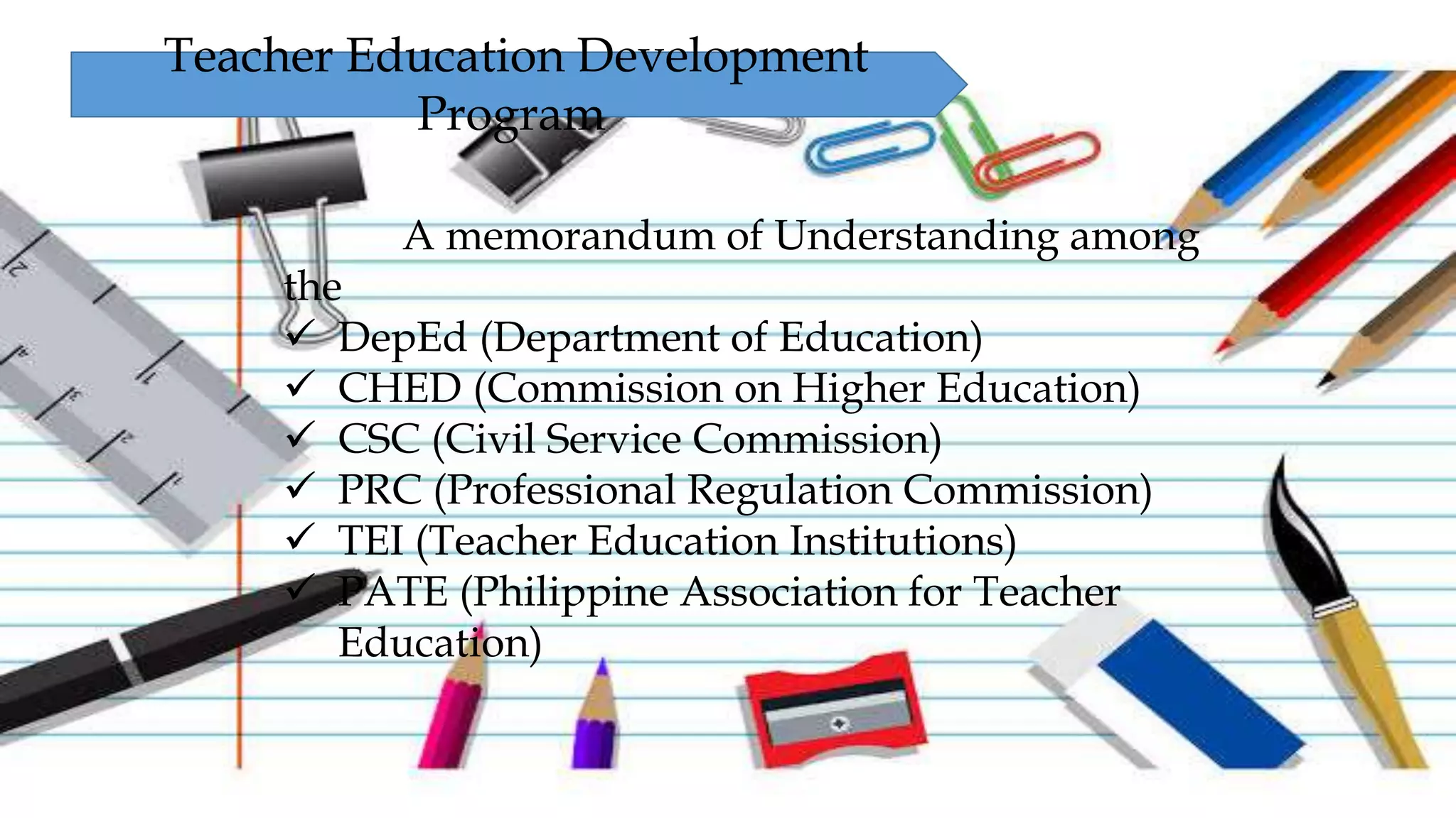 Enhanced teacher education curriculum anchored on | PPTX