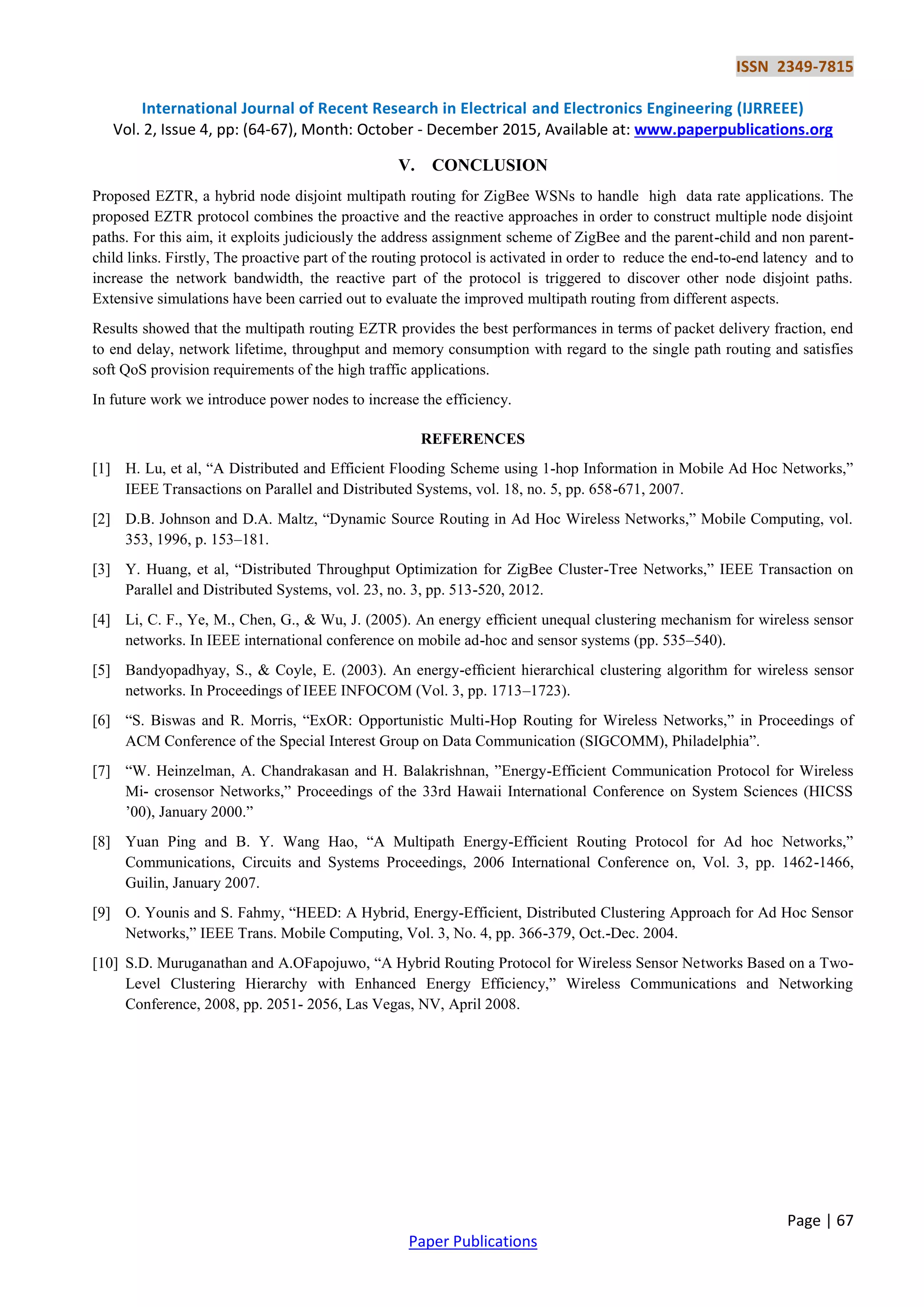 Enhanced Zigbee Tree Routing In Wireless Sensor Network | PDF | Internet of Things | Internet