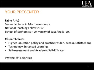 The UEA learning gain project: Learning gain and confidence gain in the ...