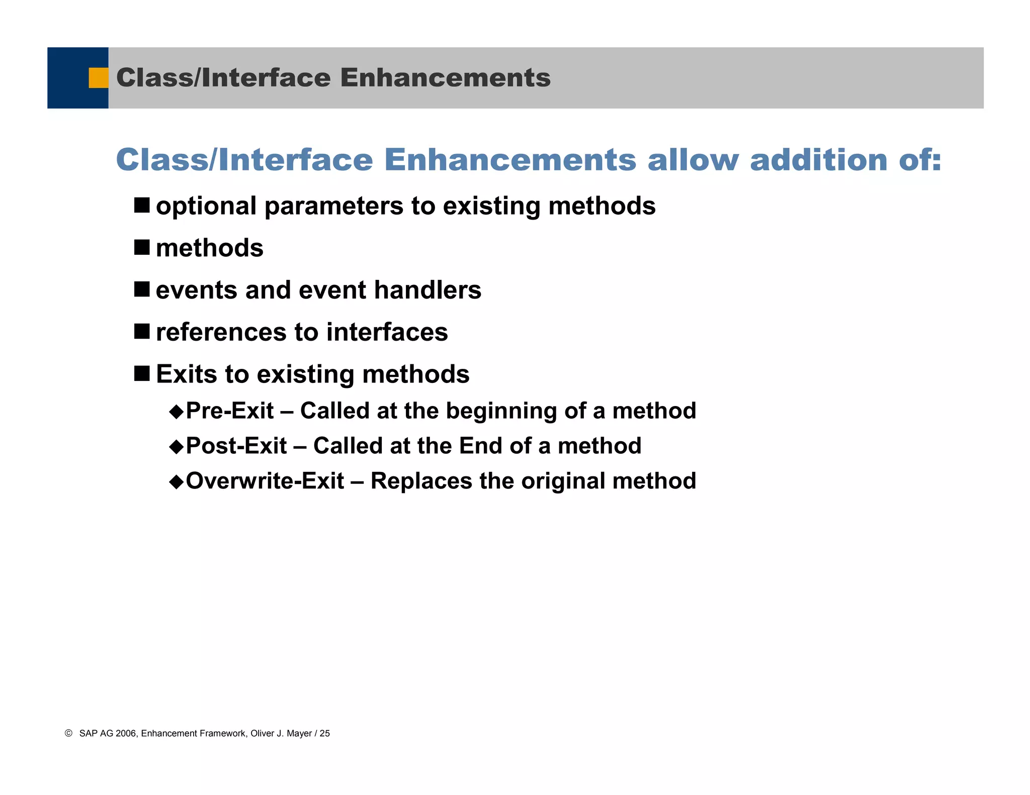 Enhancement framework the new way to enhance your abap systems | PDF