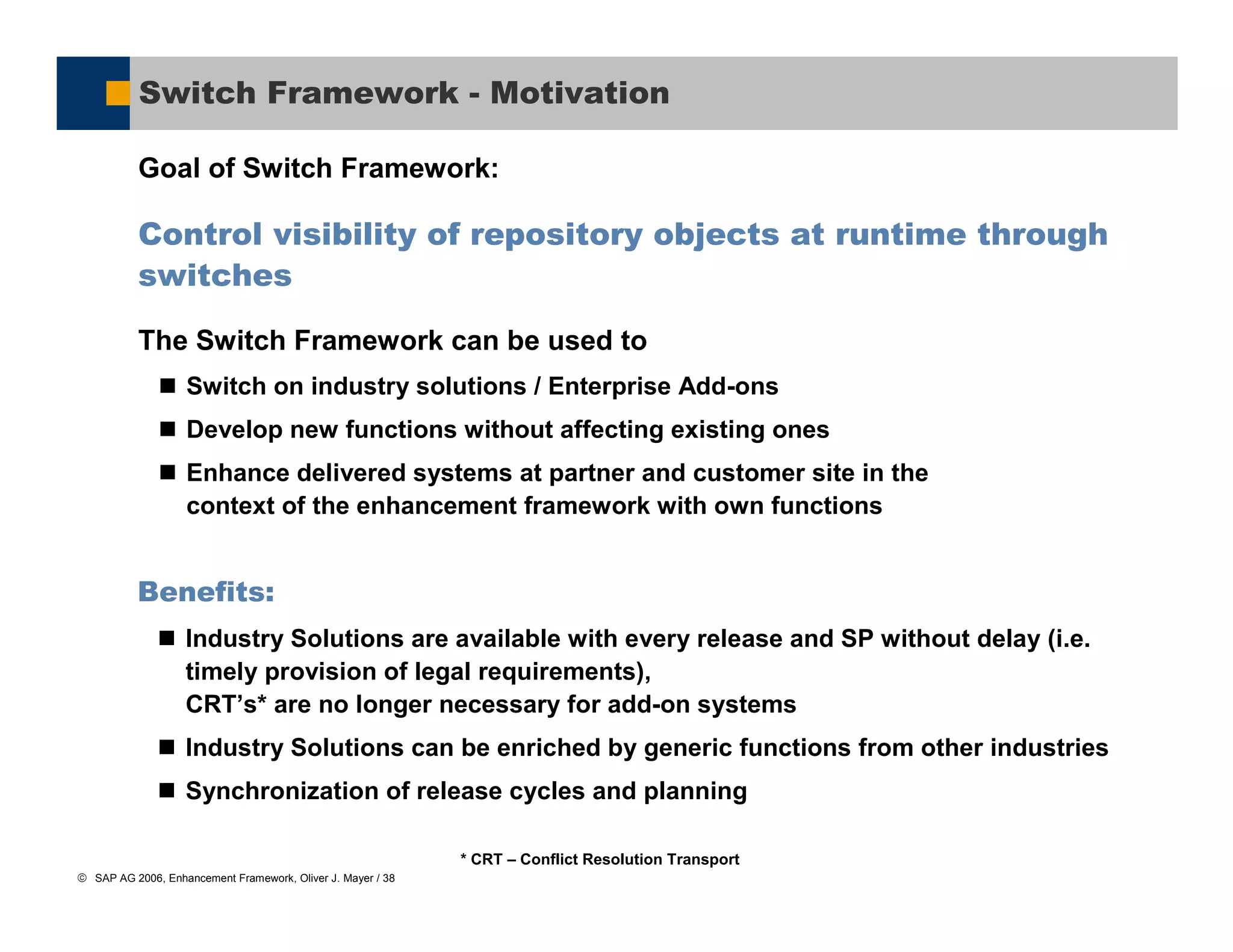 Enhancement framework the new way to enhance your abap systems | PDF
