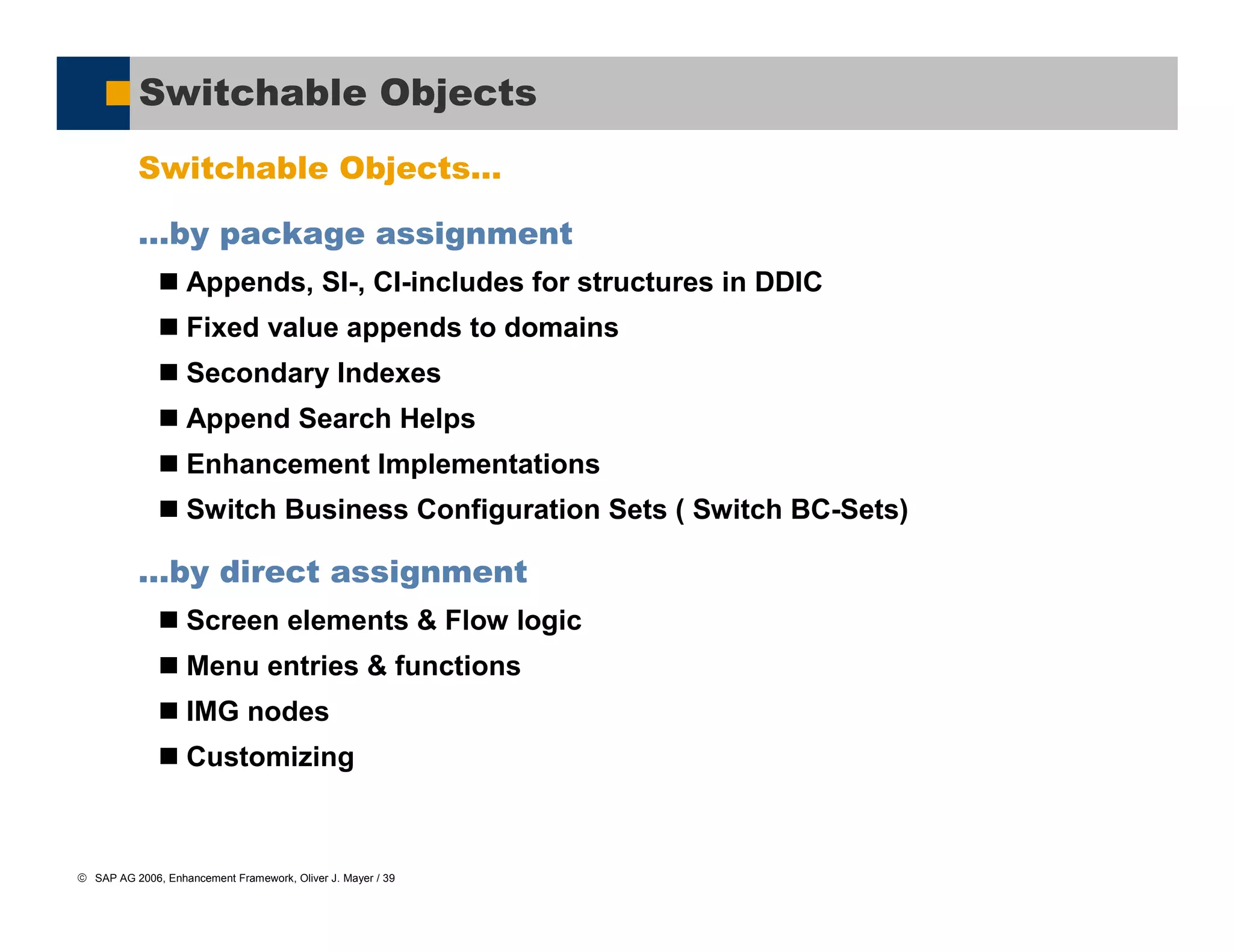 Enhancement framework the new way to enhance your abap systems | PDF
