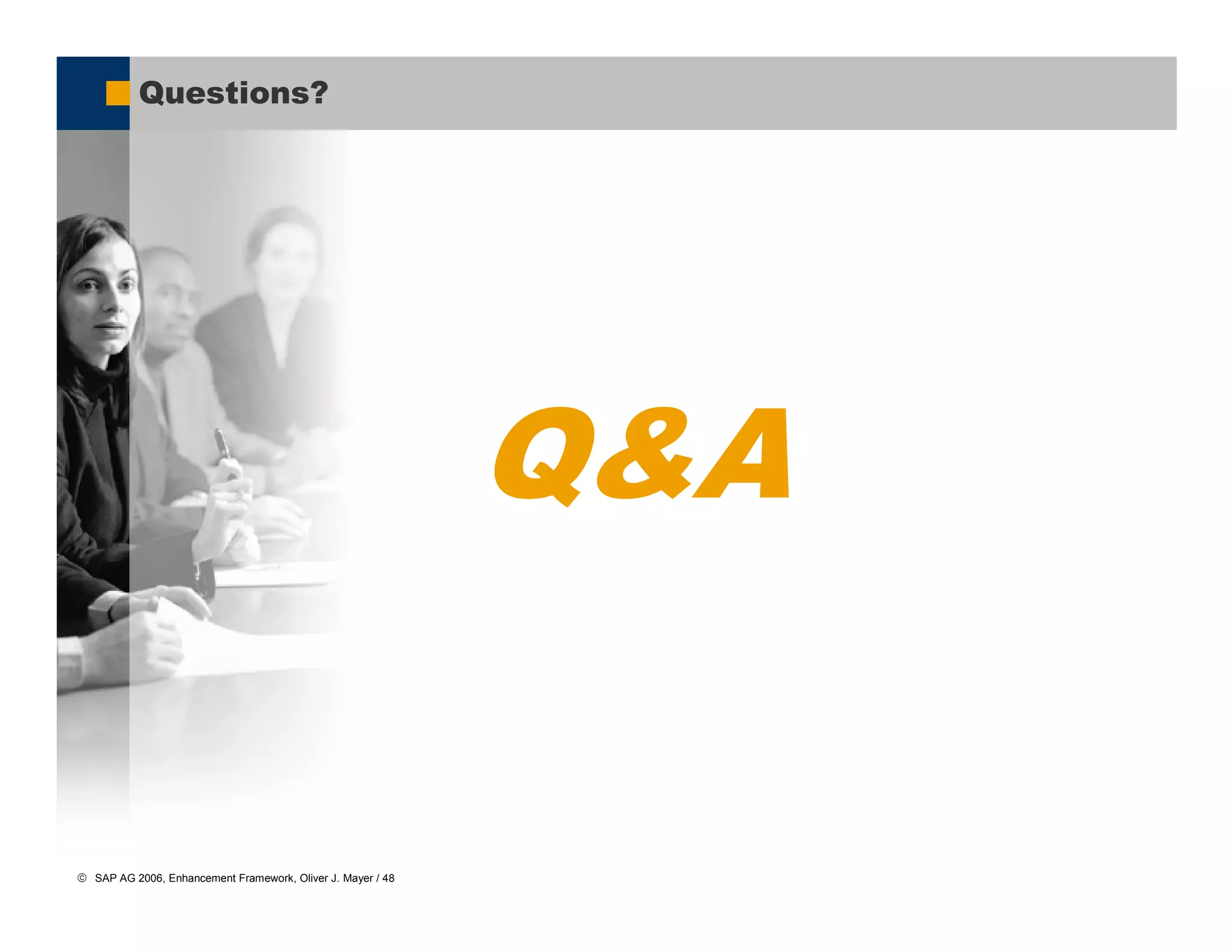 Enhancement framework the new way to enhance your abap systems | PDF