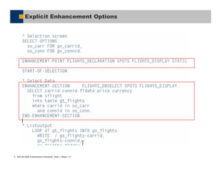 Enhancement framework the new way to enhance your abap systems | PDF