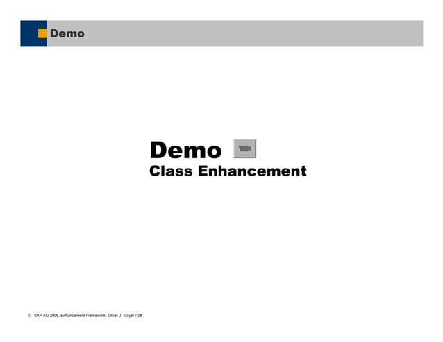 Enhancement framework the new way to enhance your abap systems | PDF