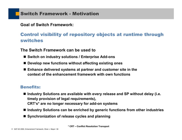 Enhancement framework the new way to enhance your abap systems | PDF
