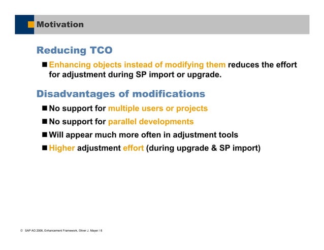 Enhancement framework the new way to enhance your abap systems | PDF