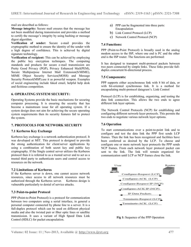 Enhancement in network security with security protocols | PDF
