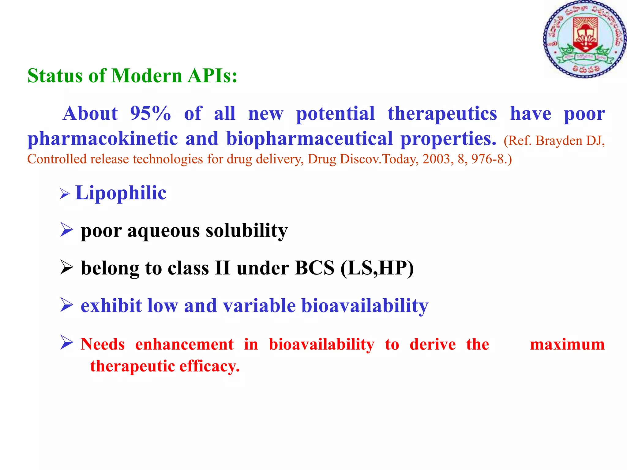 Enhancement of dissolution rate and bioavailability of poorly soluble ...