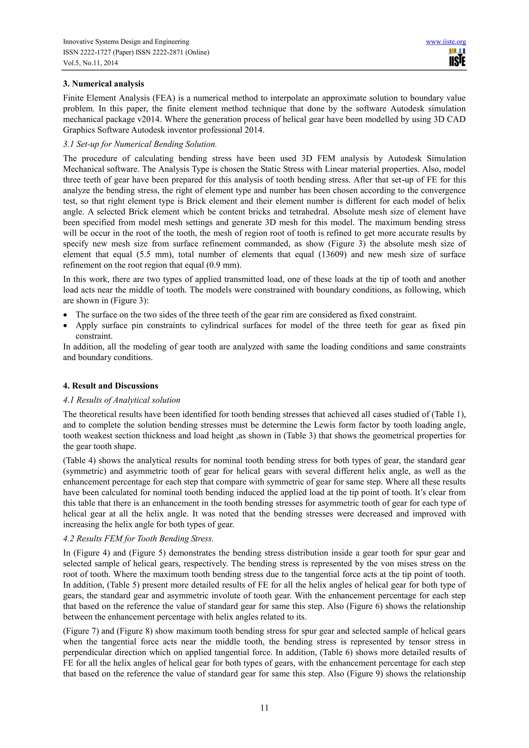 Enhancement of bending strength of helical gears by using asymmetric ...