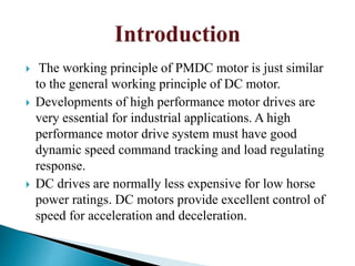 Enhancement of performance parameter of PMDC motor | PPTX