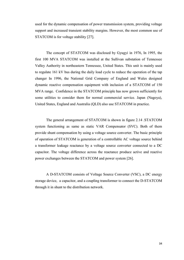 Enhancement of power quality in distribution system by using D-STATCOM | PDF