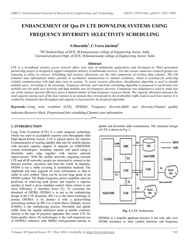Enhancement of qos in lte downlink systems using | PDF