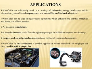 Enhancement of rate of heat transfer using nano fluids | PPTX ...