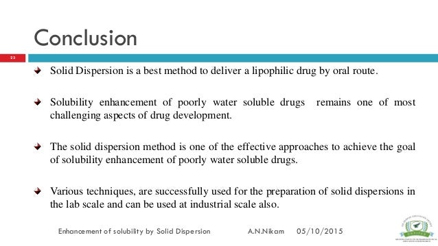 Enhancement of Solubility By Solid Dispersion- Presented By Mr.Ajink…