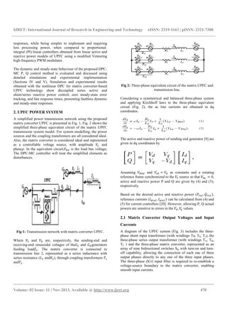 Enhancement of upfc performance with matrix | PDF