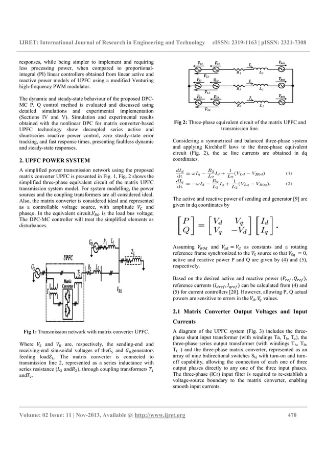 Enhancement of upfc performance with matrix | PDF