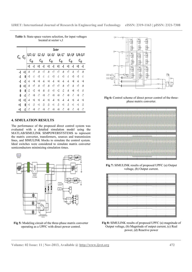 Enhancement of upfc performance with matrix | PDF