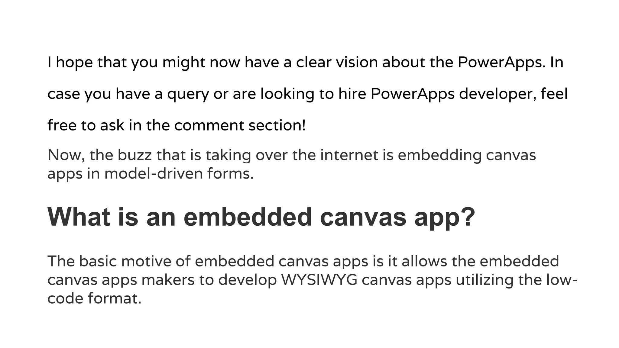 Enhance model driven embedded canvas app here is all that you need to know! | PPTX