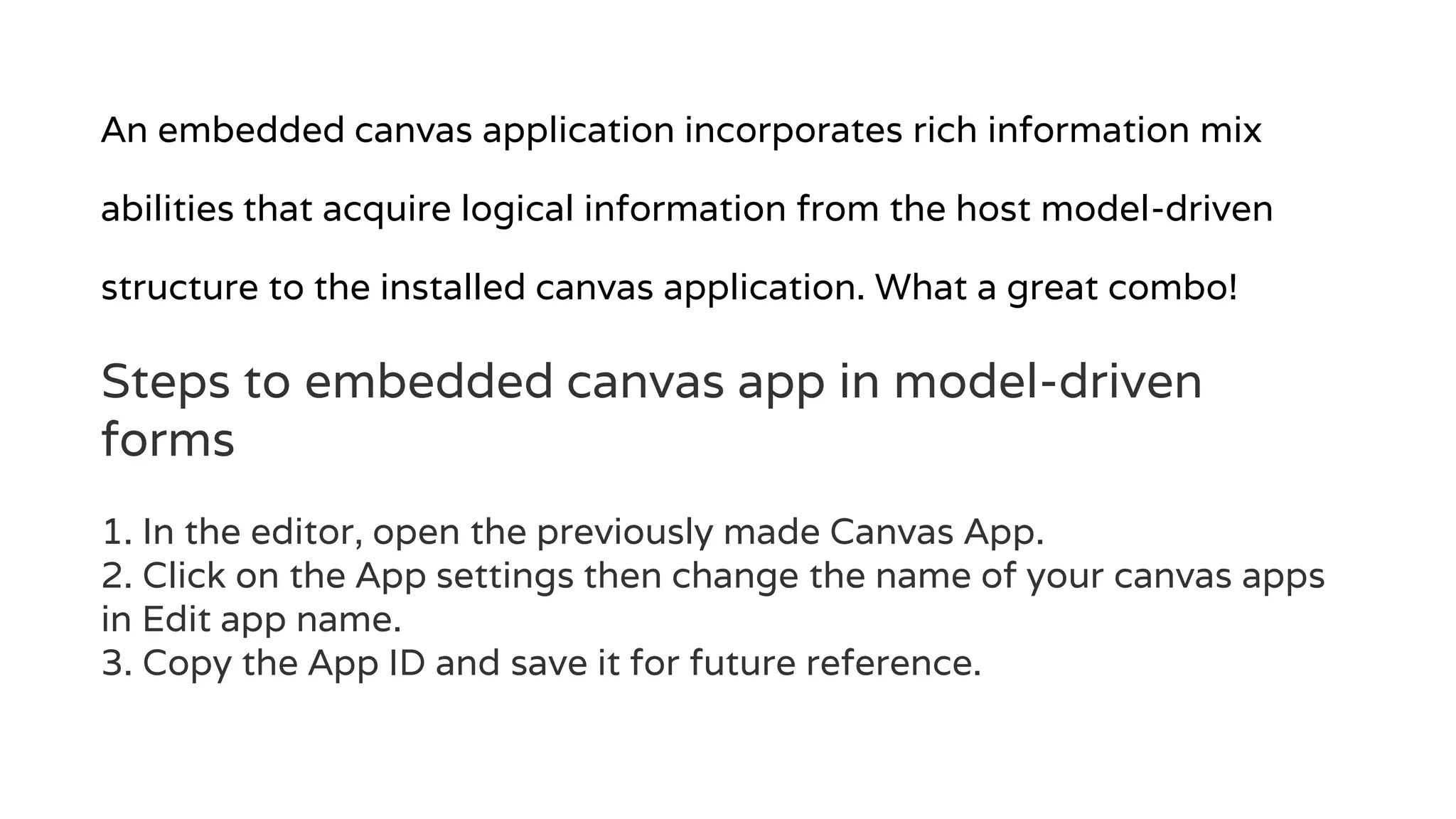Enhance model driven embedded canvas app here is all that you need to know! | PPTX