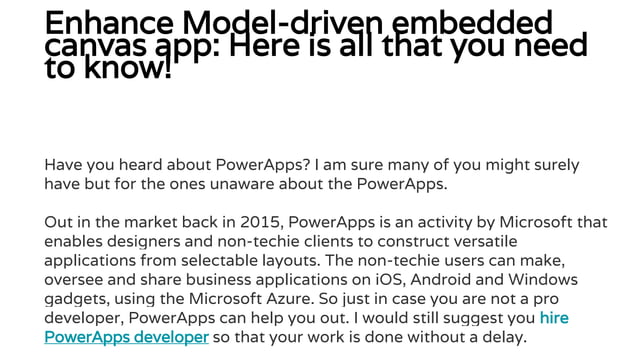 Enhance Model-driven embedded canvas app | PPT