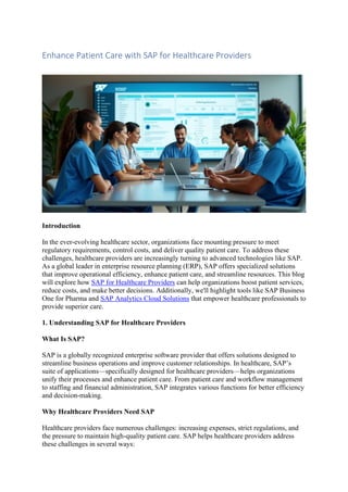 Enhance Patient Care with SAP for Healthcare Providers.pdf