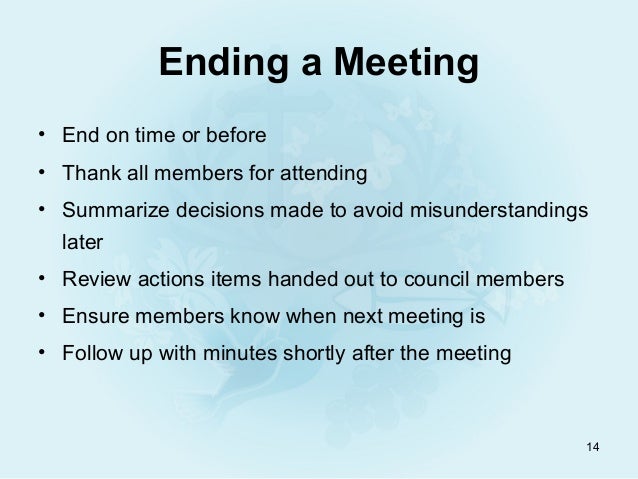 Enhancers for an effective meeting