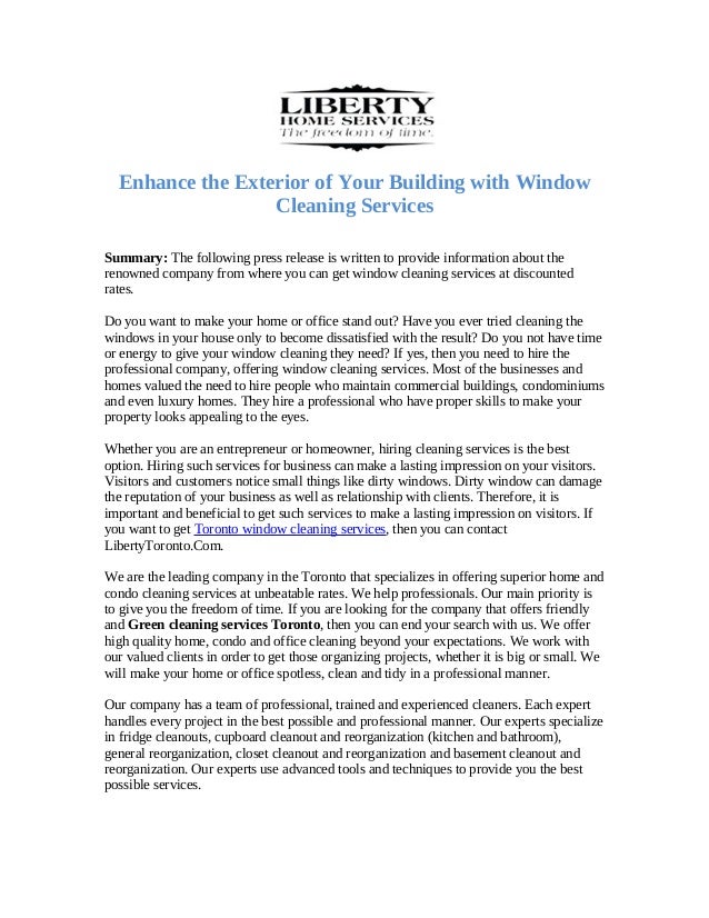 Enhance the exterior of your building with window cleaning services ...