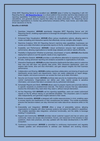 Enhance Your Business Intelligence with AIVHUB: The Ultimate BIRT Reporting Server and Training ...