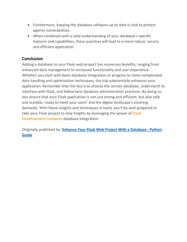 Enhance Your Flask Web Project With A Database Python Guidepdf 