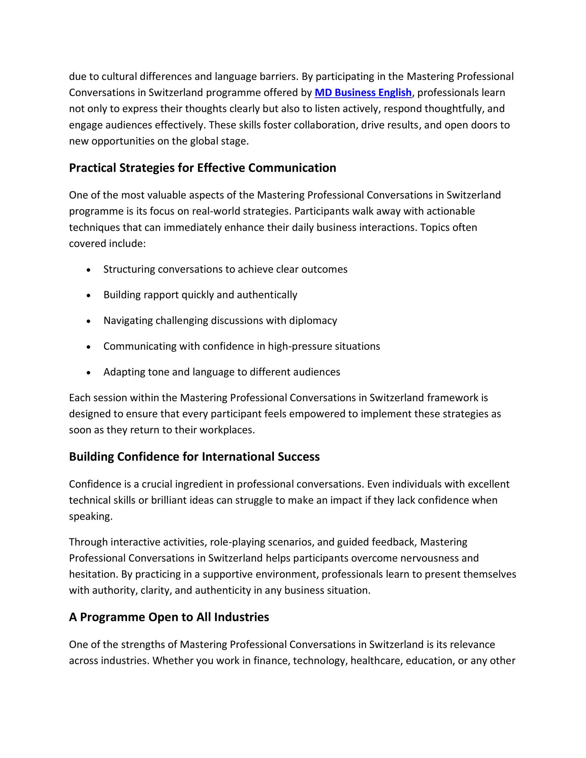 Enhance Your Global Communication Skills with Expert Training | PDF
