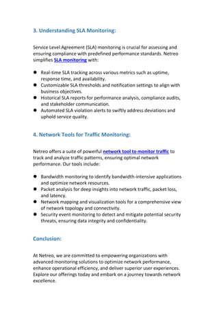 Enhance Your Network Performance with Netreo’s Comprehensive Monitoring ...